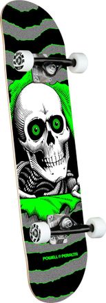 Powell Peralta Factory Skateboard-Ripper, 20,3 cm, silberfarben / Gr&uuml;n