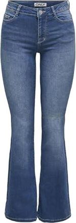 Only Onljaci MW STR Lank DNM JNS Azg Jeans, Denim Bleu m&eacute;dium, 29W x 32L Femme