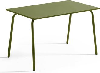 Oviala Gartentisch aus Stahl, 120 x 70 cm, Khakigr&uuml;n - Palavas