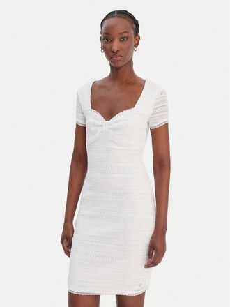 Guess Kleid f&uuml;r den Alltag W6GK15 K2950 Wei&szlig; Slim Fit
