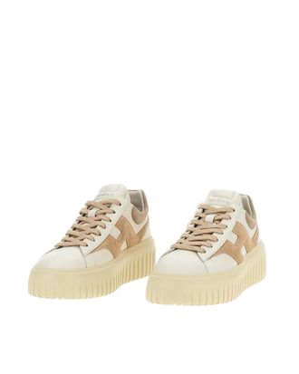 Hogan Womens Sneakers H-Stripes Ivory Beige White Trainers