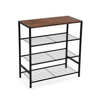 VERSA Schuhregal, 3 Stilhöhen, Maße (H x L x B) 67 x 30 x 63 cm, Farbe Braun