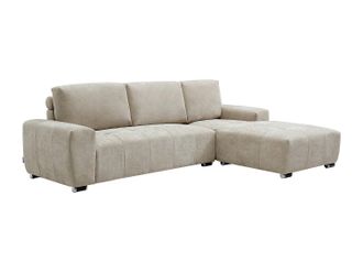 Vente-Unique Ecksofa - Ecke rechts - Stoff Beige - MICHELIA