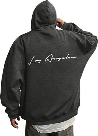 Generic Sweat a Capuche Homme Hooded Sweatshirt Sweats &agrave; Capuche Homme avec Imprim&eacute; Lettre, Id&eacute;al pour Le Confort Quotidien
