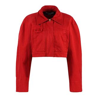 Jacquemus Femme, Vestes, Rouge, Taille: 38 FR La Veste De Nimes Meio Denim J