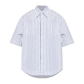 Ami Gestreiftes Hemd mit Muster - - Shirts - Herren - Wei&szlig; - S