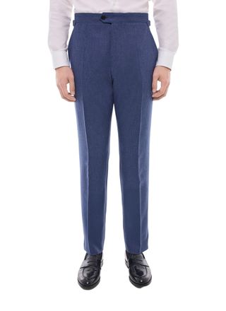 Fursac Pantalon de costume ajust&eacute; en flanelle - Taille 37 - Homme
