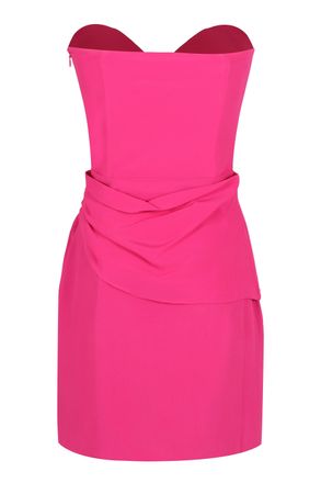 Federica Tosi Womens Off-The-Shoulder Fuchsia Dress Silk; Polyester; Acetate