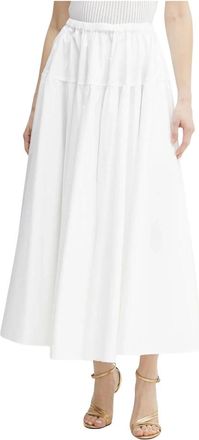 Patou Baumwoll-Midir&ouml;ck - - Skirts - Damen - Wei&szlig; - S