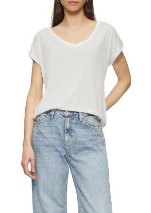 QS by s.Oliver Locker geschnittenes T-Shirt im Modalmix