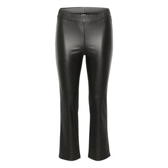 Kaffe Schwarze Crop Jeggings Hose - - Trousers - Damen - Schwarzk - 3XL