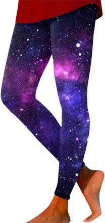 Generic Galaxy Leggings Damen - Galaxy Kost&uuml;m Damen Space Bunte Leggings Planeten Kost&uuml;m Muster Eng Sportleggins Weltall Kost&uuml;me Lang Batik Yogahose Galaxie K