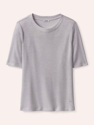 Walbusch T-Shirt Damen Shirt mit Lurex Rundhals Halbarm, pflegeleicht