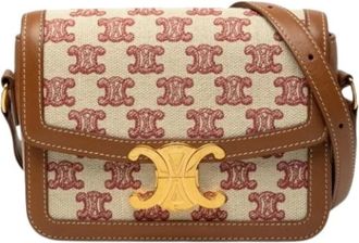 Celine Sac bandouli&egrave;re Pre-owned en toile - Femme - Pre-owned - Beige - Taille: ONE Size