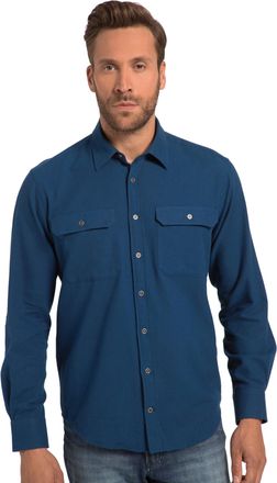 JP1880 Herren, Gro&szlig;e Gr&ouml;&szlig;en, Flanell-Hemd, Langarm, Kentkragen, Modern Fit