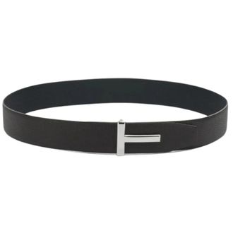 Tom Ford Grain Leather T Icon Belt - - Accessories - Herren - Braun - 105 CM