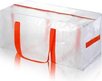 Generic Umzugstasche, gewebte Reißverschlusstasche, große Kapazität, Aufbewahrung, verdickte Umzugstasche, PE-Handtasche (A, One Size)