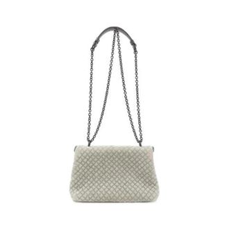 Bottega Veneta Pre-owned Velvet Ayers Snake Schultertasche - - Pre-owned - Damen - Grau - ONE SIZE