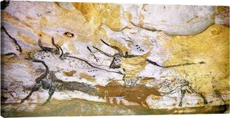 Posterlounge Höhle von Lascaux Leinwandbild 40 x 20 cm Wandbilder Wanddeko