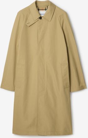 Burberry Langer Car Coat aus Baumwolle, Size: 44