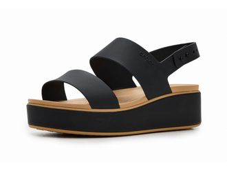 Crocs Brooklyn Damen Matte Wrap Low Wedge Keilabsatz, Schwarz Cashew, 39 EU, Schwarze Cashewnuss, 39 EU