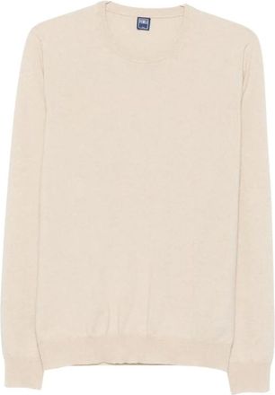 Fedeli Homme, Pulls, Beige, Taille: XL Pull en maille fine &agrave; col rond