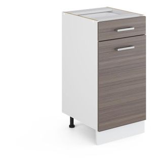 Vicco Meuble bas universel R-Line, Gris, 40 cm avec tiroir, sans plan de travail Vicco