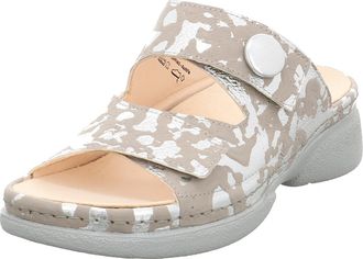 Think Damen CAMBIO chromfrei gegerbte nachhaltige Pantolette, Taupe/Kombi 3000