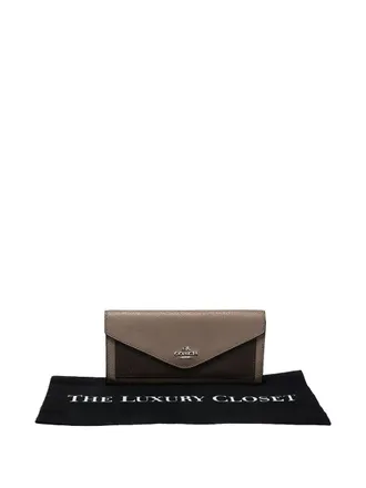 Coach portefeuille continental en cuir - Tons neutres