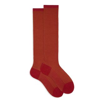 Gallo Gallo, Femme, Sous-v&ecirc;tements, Multicolore, Taille: S Longues chaussettes &agrave; c&ocirc;tes jumel&eacute;es