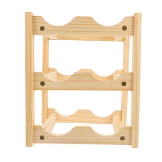 Garneck Holz Weinregal Praktisches Wein Lagerregal Holz Weinflaschenhalter Kompaktes Fassungsvermögen Für Flaschen