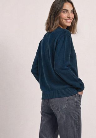 Street One V-Ausschnitt-Pullover im soften Baumwoll-Mix
