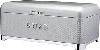 KitchenCraft Corbeille &Agrave; Pain Lovello Corbeille &Agrave; Pain Textur&eacute;e Avec Motif G&eacute;om&eacute;trique Hexagonal, 42 X 22 X 18 cm, Gris Fonc&eacute;