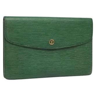 Louis Vuitton Pochette en cuir Epi Pre-owned - Femme - Pre-owned - Vert - Taille: ONE Size