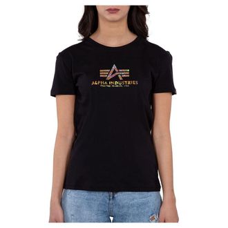 Alpha Industries Alpha Industries Damen New Basic T HOL. Print Wmn T-Shirt, Black/Gold Crystal, XL