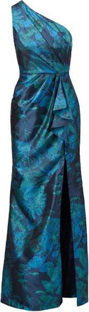 Adrianna Papell Abendkleid One Shoulder Jacquard Gown Einseitiges Jacquard-Meerjungfrauenkleid