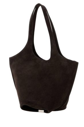 The Attico Womens Dark Brown Suede Medium La Scoop Shoulder Bag Darkbrown Borse A Mano