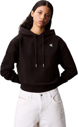 Calvin Klein Ls Archive Terry Po Hood Lv047C224G Sweatshirts, Black (Black), M Femme