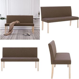 vidaXL Vidaxl - Sitzbank 139,5 cm Braun Polyester - Wohnzimmerbank - Flurbank - Holzbank - Sofaersatz - Polstersofa - Home & Living