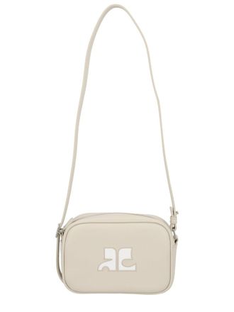 Courr&egrave;ges Womens Reedition Naplack Bag Beige Main Material: Calf Leather Shoulder