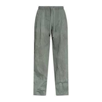 Dolce & Gabbana Homme, Pantalons, Vert, Taille: L Pantalon &agrave; effet froiss&eacute;