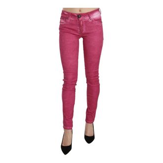 Plein Sud Jenius Mid Waist Skinny Stoffhose - - Jeans - Damen - Rosa - W26