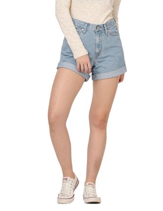 Levi's Damen Rolled 80S MOM Shorts MED Indigo - Flat Finish, Back to Blue, 24 EU
