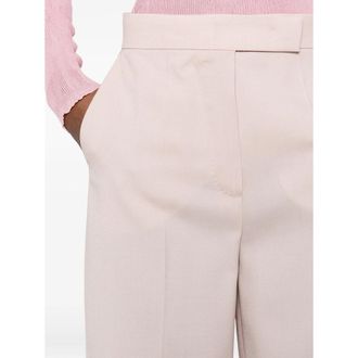 Max Mara Silk Blend Straight-Leg Trousers - Pink