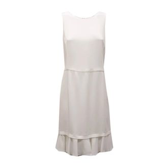 Armani Viskosemischkleid - - Dresses - Damen - Wei&szlig; - M