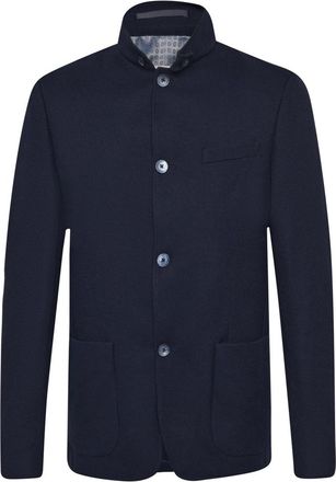 Roy Robson Teilgef&uuml;ttertes Jersey-Sakko mit Stehkragen und Struktur, Slim Fit in