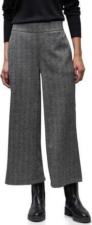 Street One Damen 3817467 Glitzernde Wide Leg Hose, Schwarz, 42W / 26L