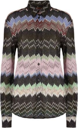 Missoni Femme, Blouses et Chemises, Multicolore, Taille: 38 FR Chemise Viscose Motif Serpent