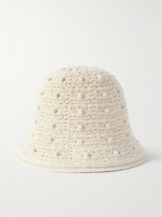 Loro Piana Bob En Cachemire M&eacute;lang&eacute; Crochet&eacute; Arola - Blanc