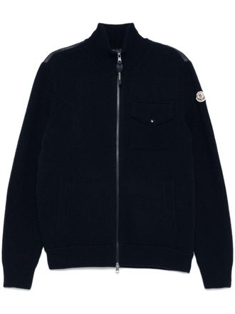 Moncler cardigan &agrave; fermeture zipp&eacute;e - Bleu